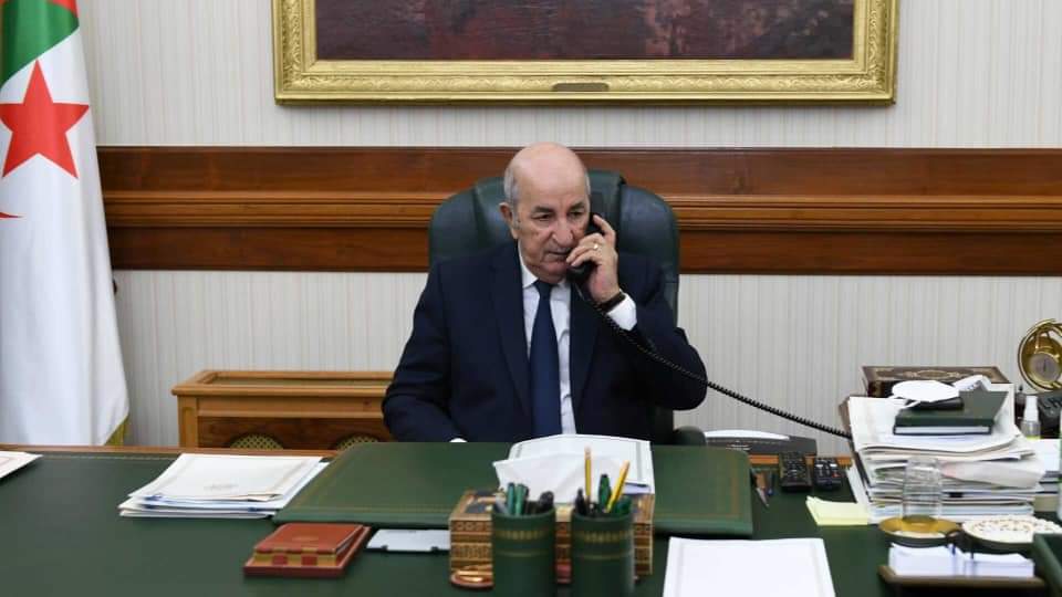 رئيس الجمهورية السيد عبد المجيد تبون، يستلم استقالة السيد الوزير الأول